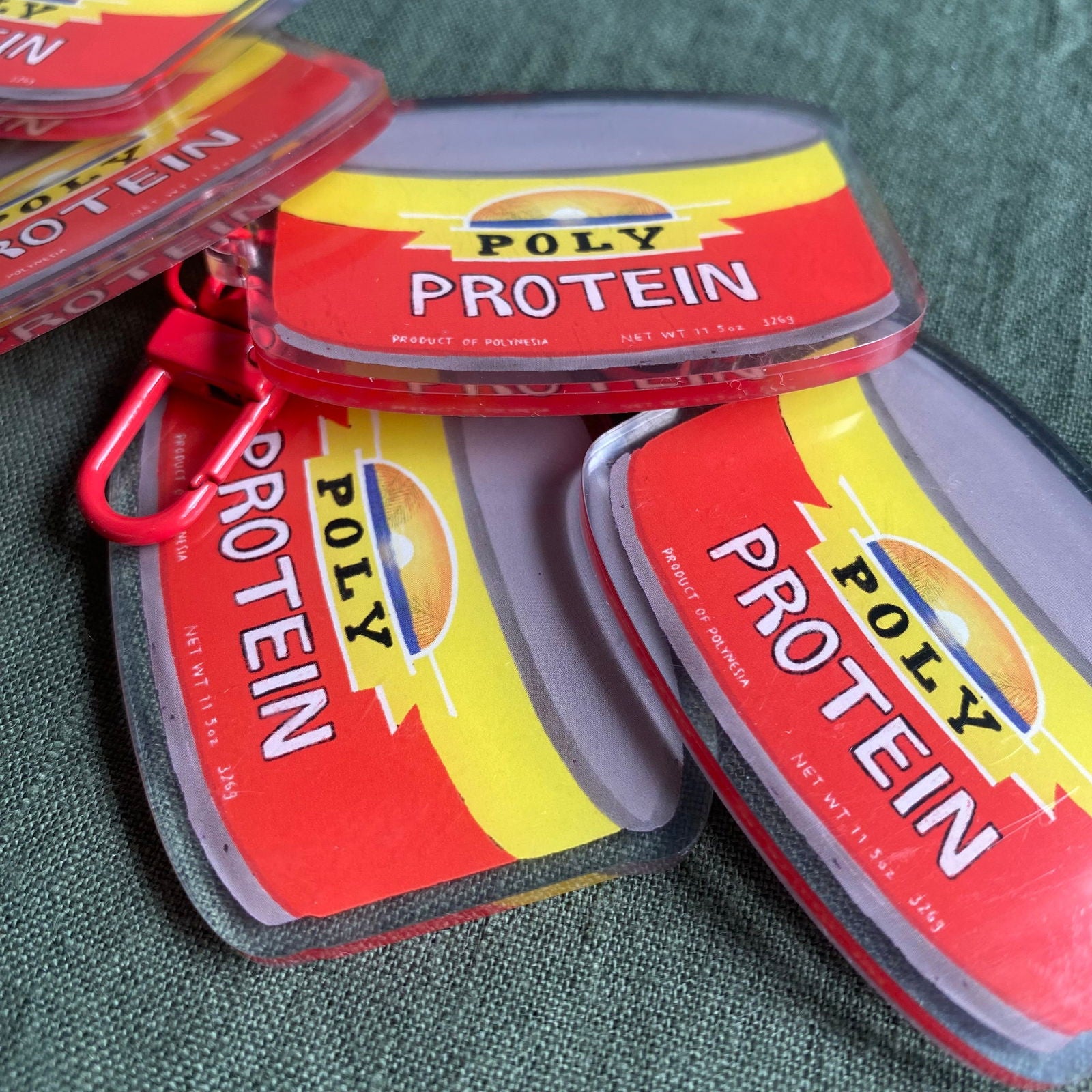 Corned Beef Poly Protein Acrylic Keychain Bag Charm – Island Aesthetica